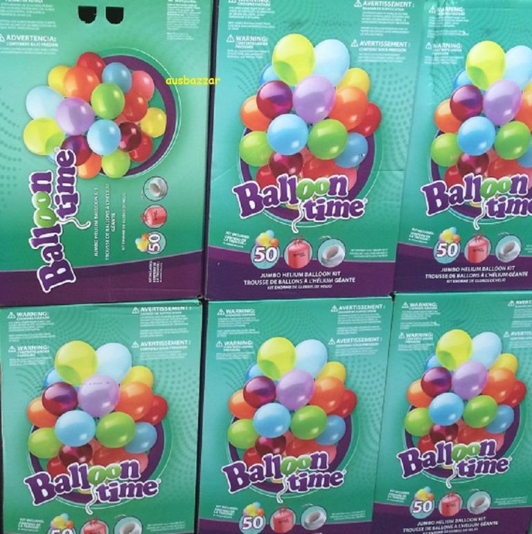 Jumbo Helium 50 X Balloons Bulk Kit Balloon Time Gas Tank Bottle ...